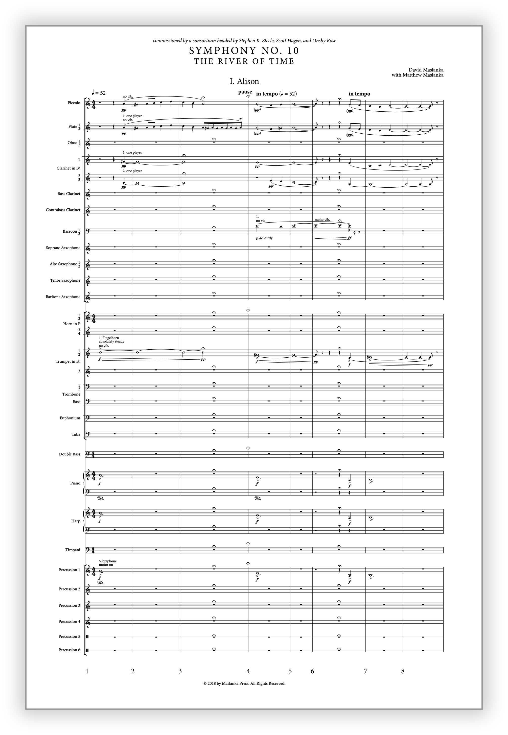 Symphony 10 [Wind Ens] – Scores - Maslanka Press