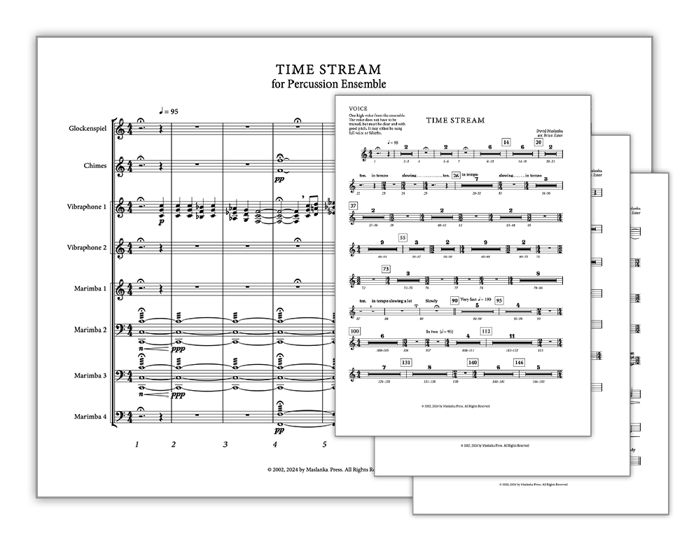 Time Stream [Perc Ens] – Sets and Scores - Maslanka Press